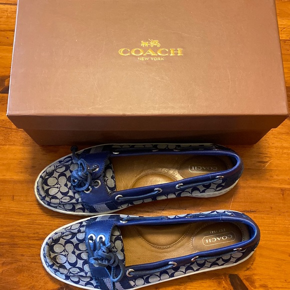 Coach | Shoes | Coach Navy Blue Boat Shoe | Poshmark